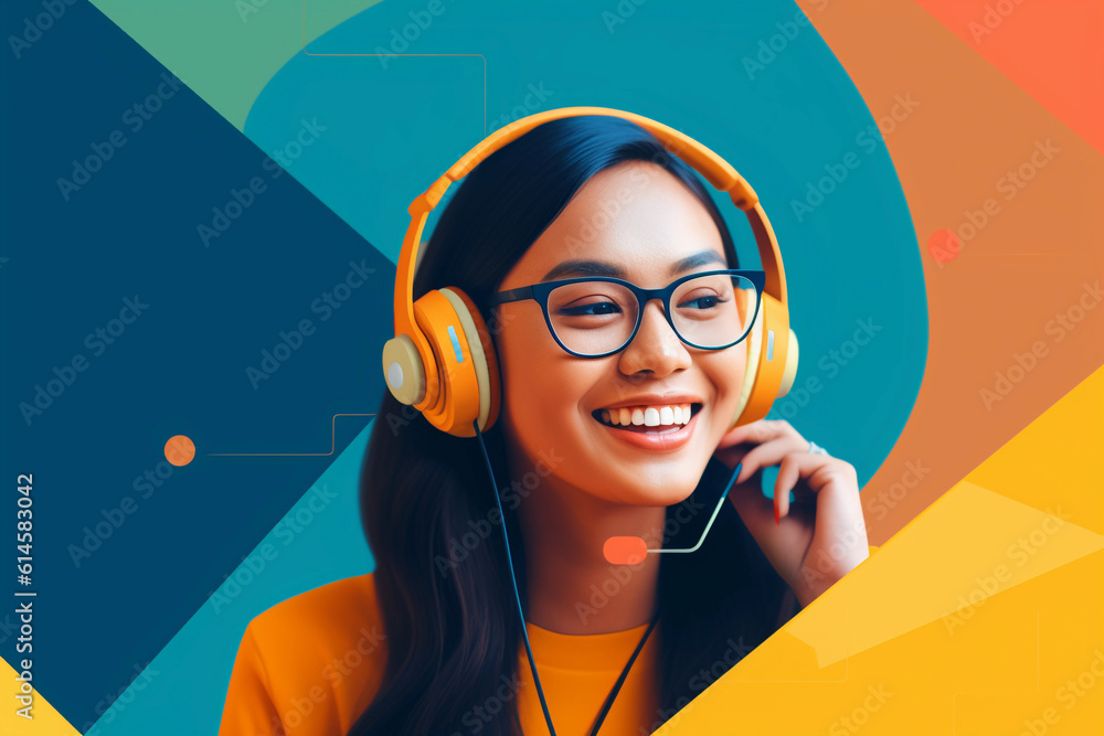 A filipino virtual assistant that's work from home, wearing a headset ...