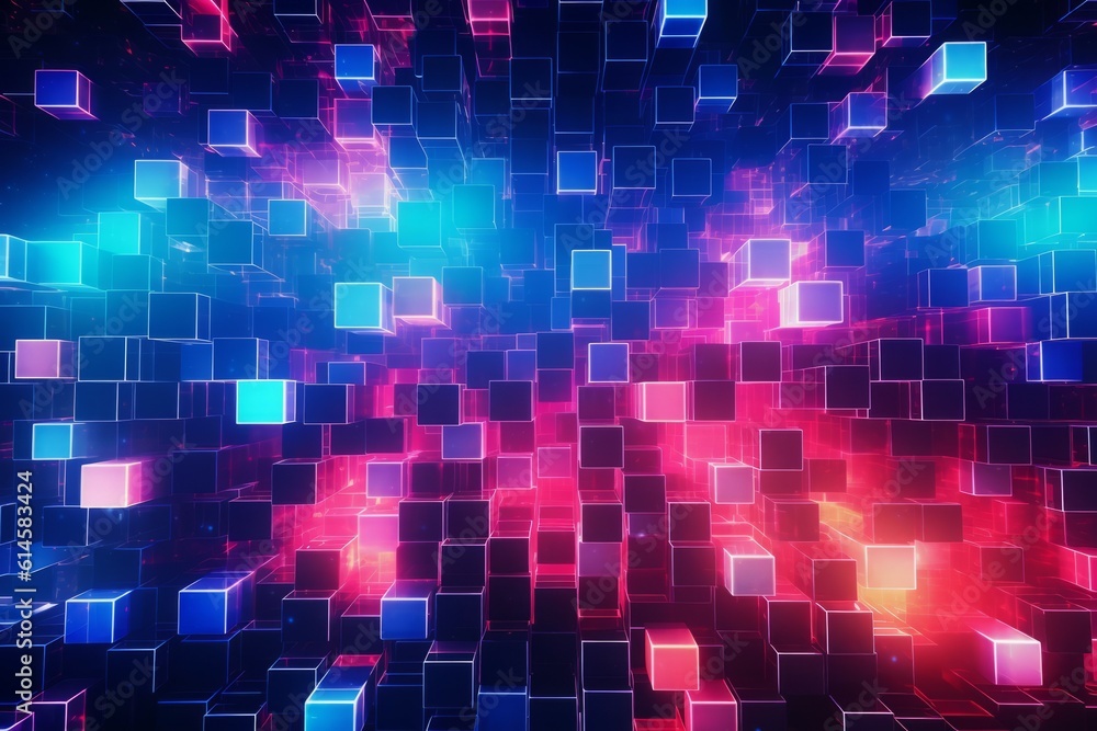 Abstract Cyber Space Background. Backdrop for design. AI generated ...