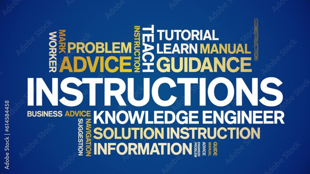 instructions animated tag word cloud;text design animation kinetic ...