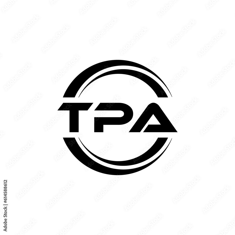 TPA letter logo design with white background in illustrator, vector ...