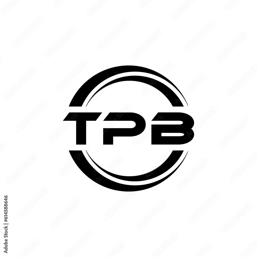 TPB letter logo design with white background in illustrator, vector ...