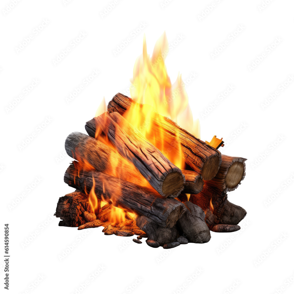 campfire isolated on a transparent background, generative ai Stock ...