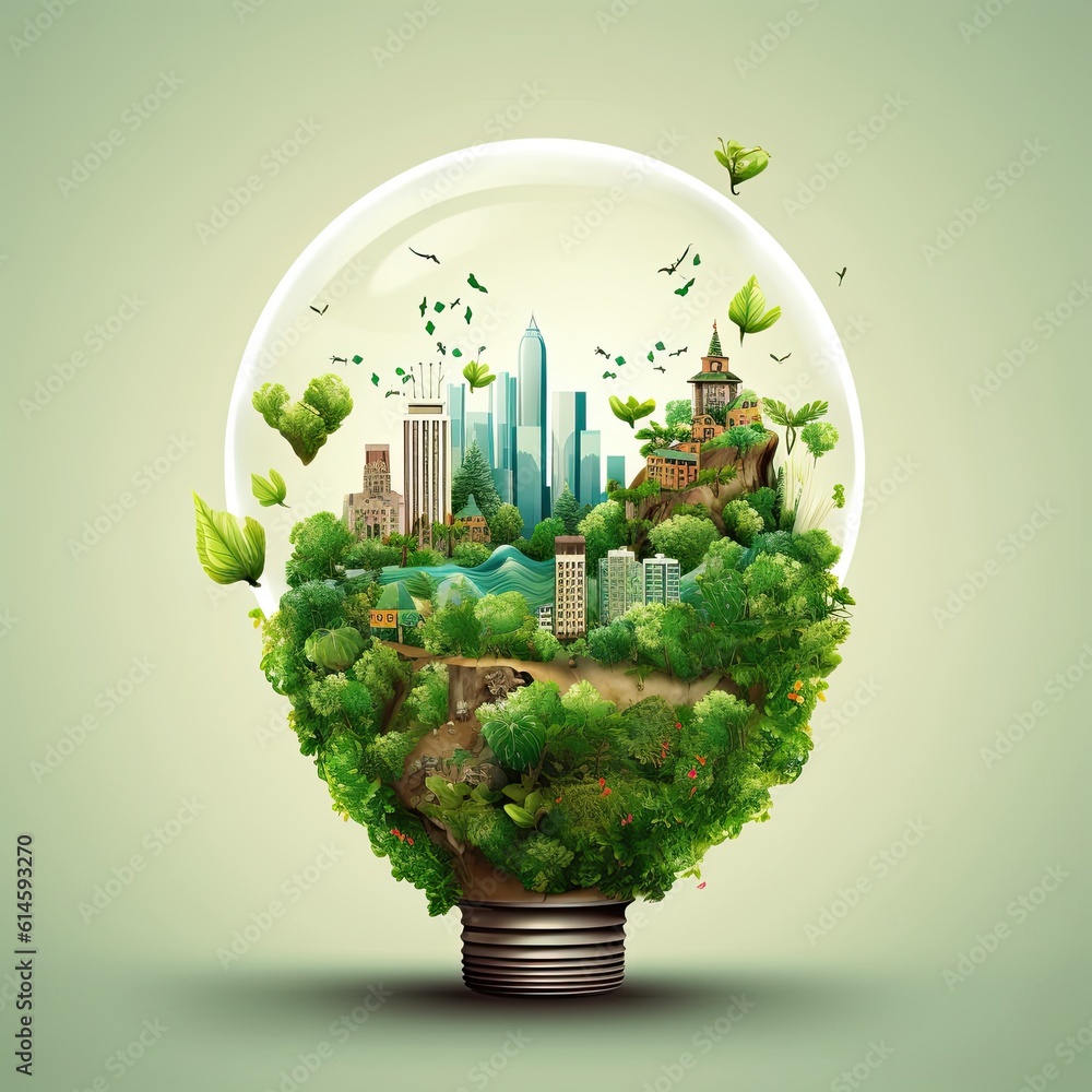 green nature jungle leaf . think differently creative idea concept ...