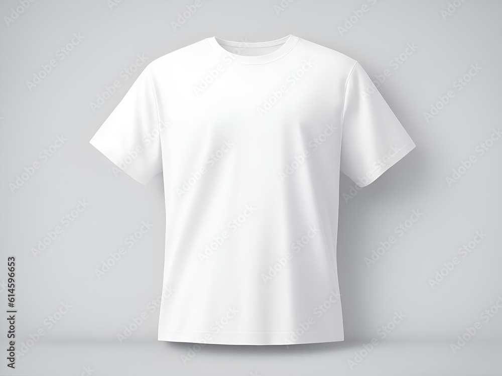 Blank oversized white T Shirt color template, front view, isolated in ...
