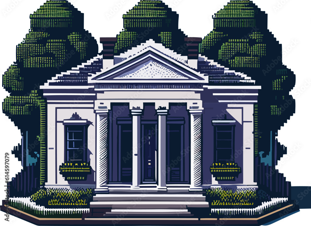 Greek Revival House: stately, neoclassical. Inspired by ancient Greek ...