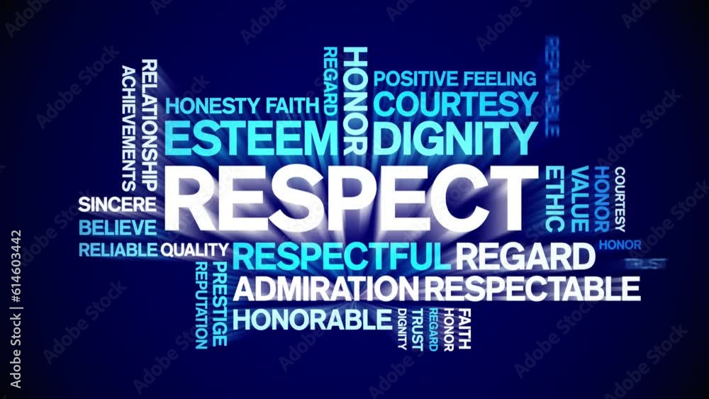 Respect animated tag word cloud;text design animation kinetic ...