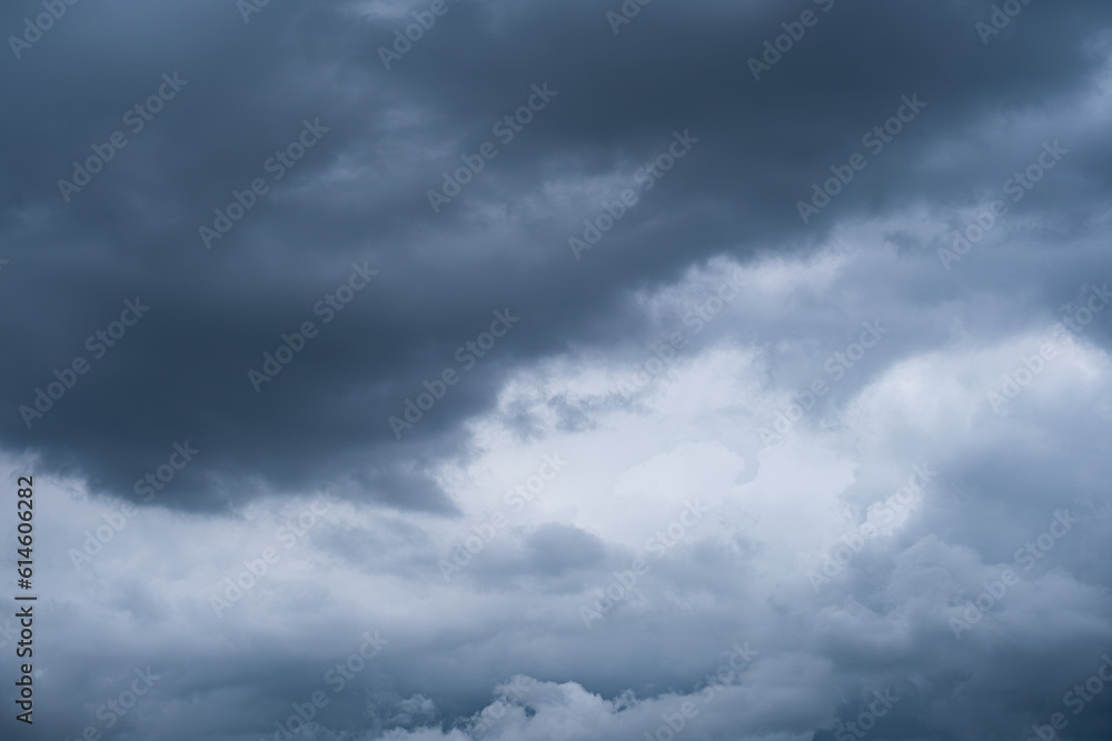 rainy season weather Overcast sky with rain clouds and storm. Strong ...