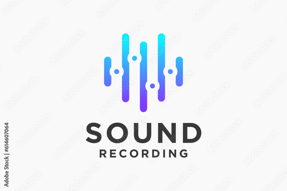 Vetor de Sound wave icons . Music waves symbols. Audio logos template ...