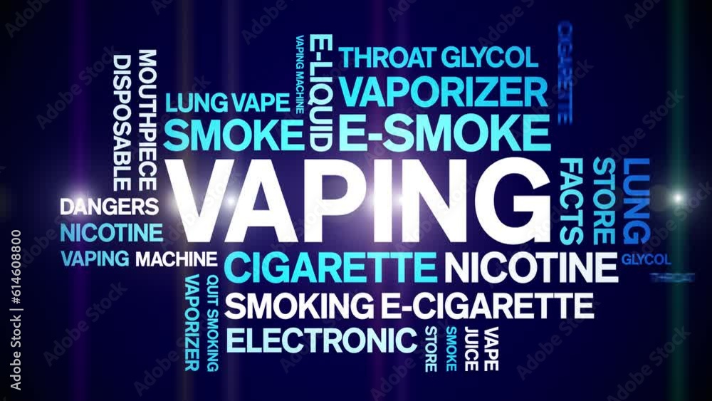 Vaping animated tag word cloud;text design animation kinetic typography ...