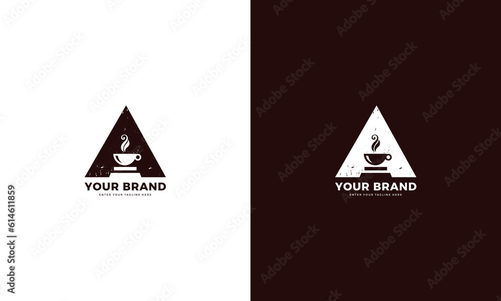 Letter A Coffee Logo, vector graphic design Stock Vector | Adobe Stock