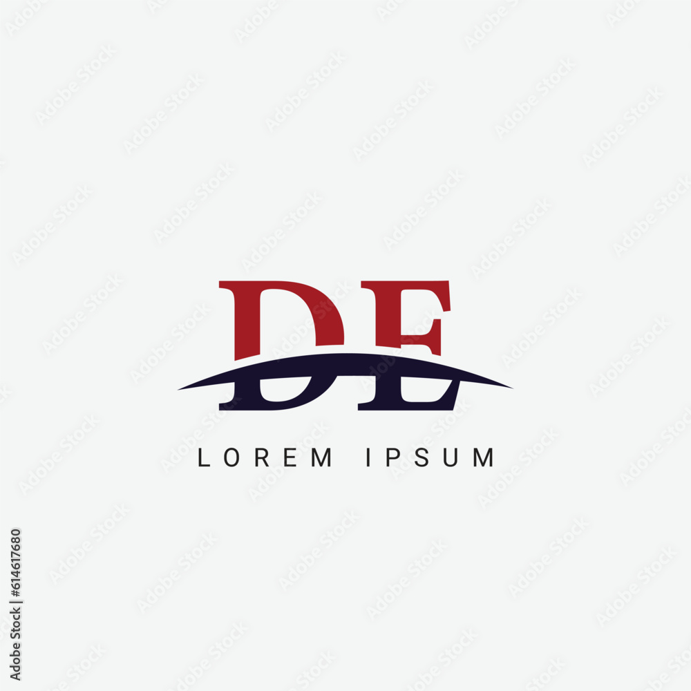 Initial D E, DE Letter Logo design vector template, Graphic Symbol for ...
