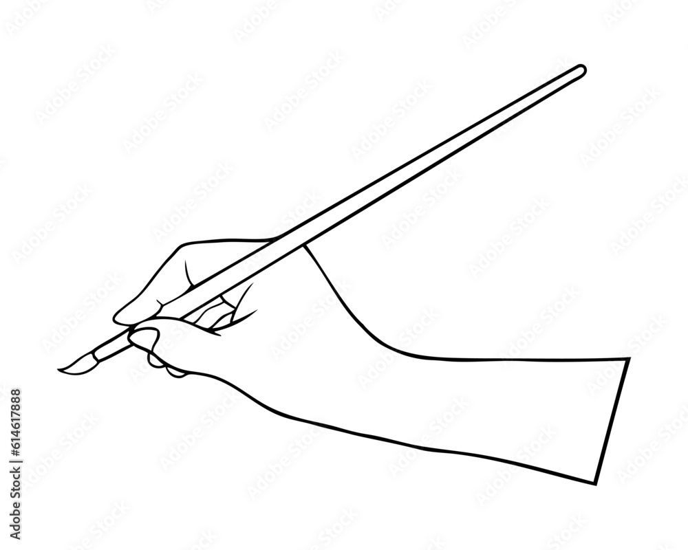 hand painting outline vector illustration Stock Vector | Adobe Stock