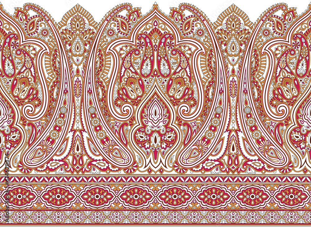 Poster Traditional Asian border design on white background – Wall Art ...