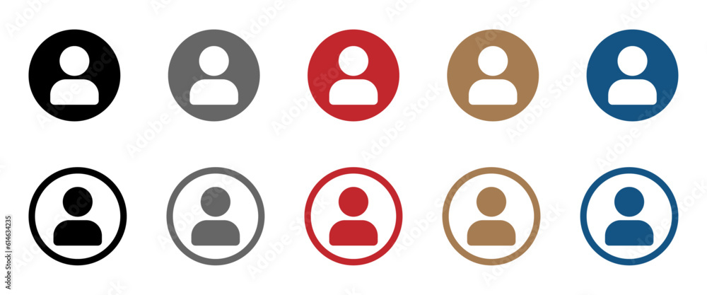 User avatar vector icon designs set Stock Vector | Adobe Stock