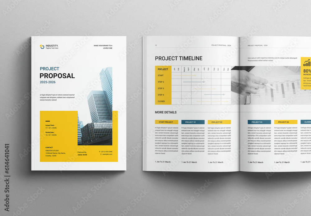 Modelo de Project Proposal Template do Stock | Adobe Stock