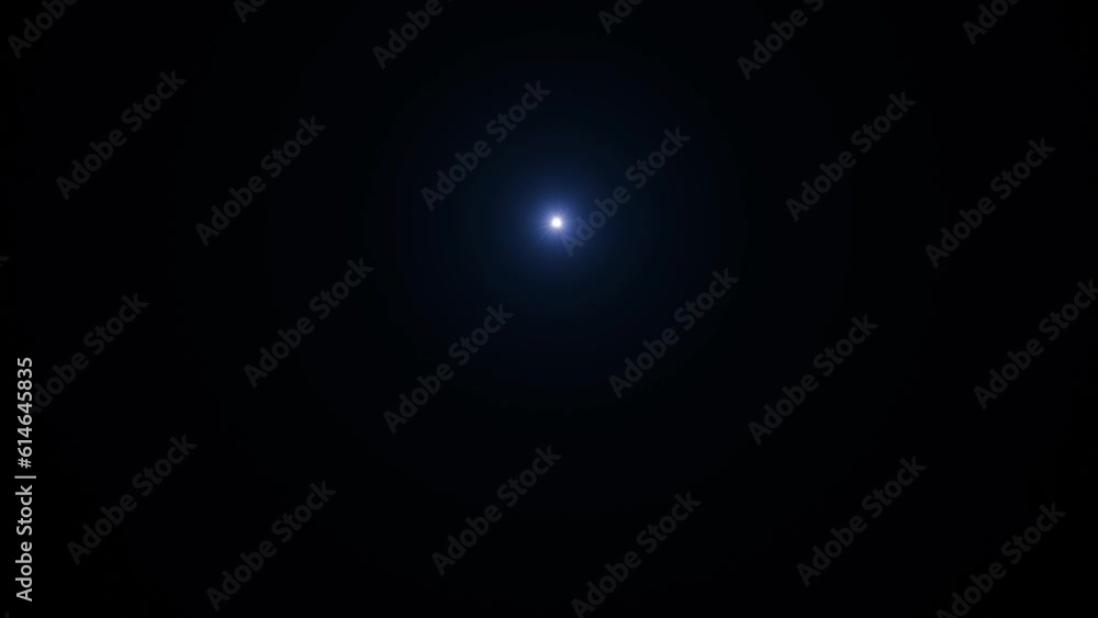 Blue flares moving on black background 4k footage, blue optical flare ...