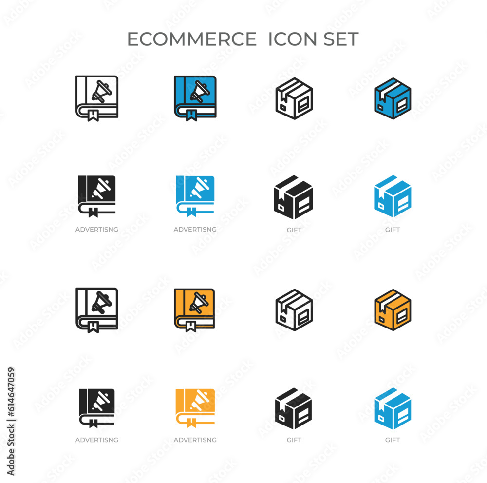 best ecommerce icon set png free and premium use vector icons Stock ...