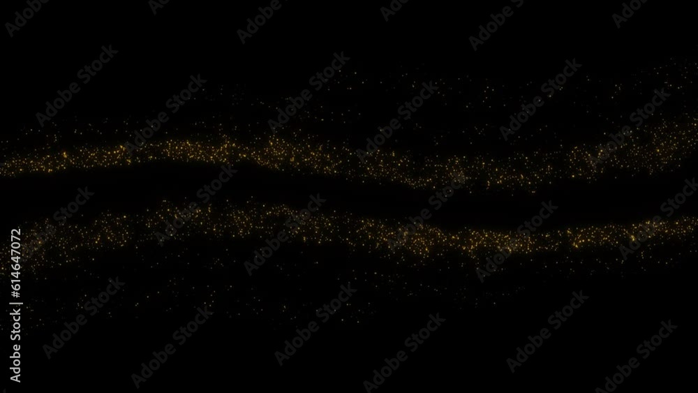 Vidéo Stock golden glitters particles moving in slow motion 4k footage, gold particles ...