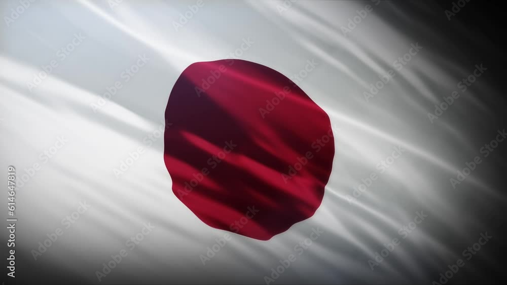 Flag of Japan, full screen, high resolution, 4K Japan Flag vídeo do ...