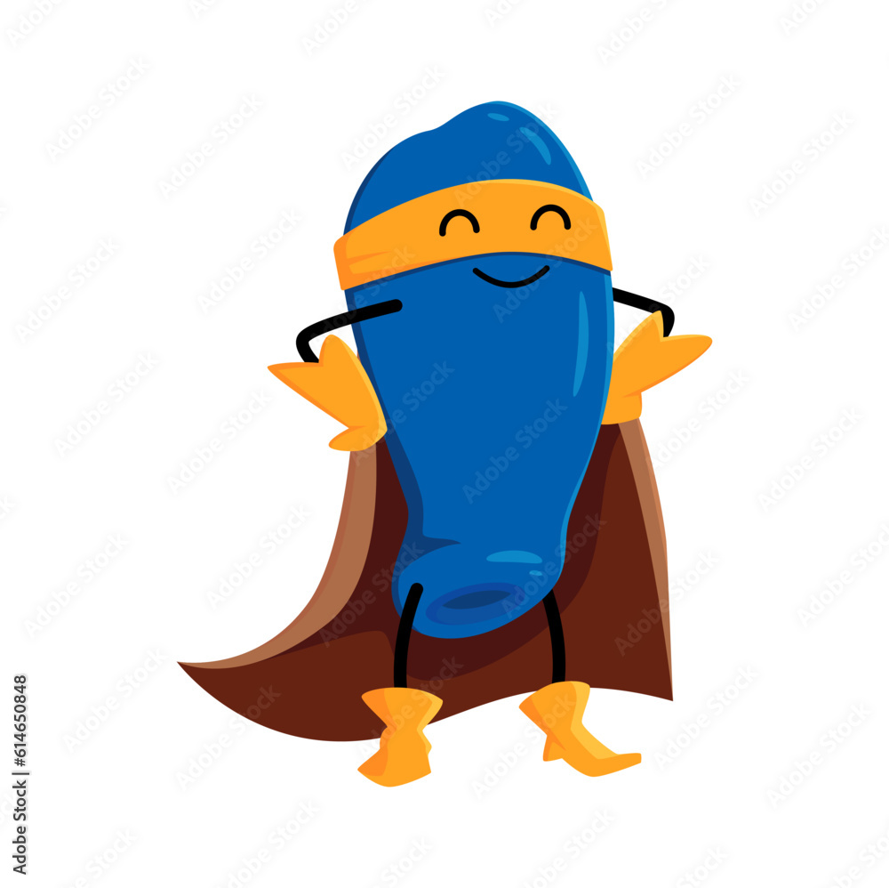 Cartoon honey berry superhero character. Vector funny super hero ...