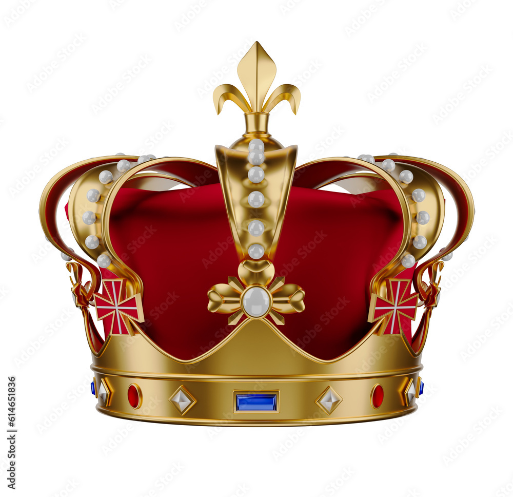 red gold royal British element icon isolated on white background. red ...