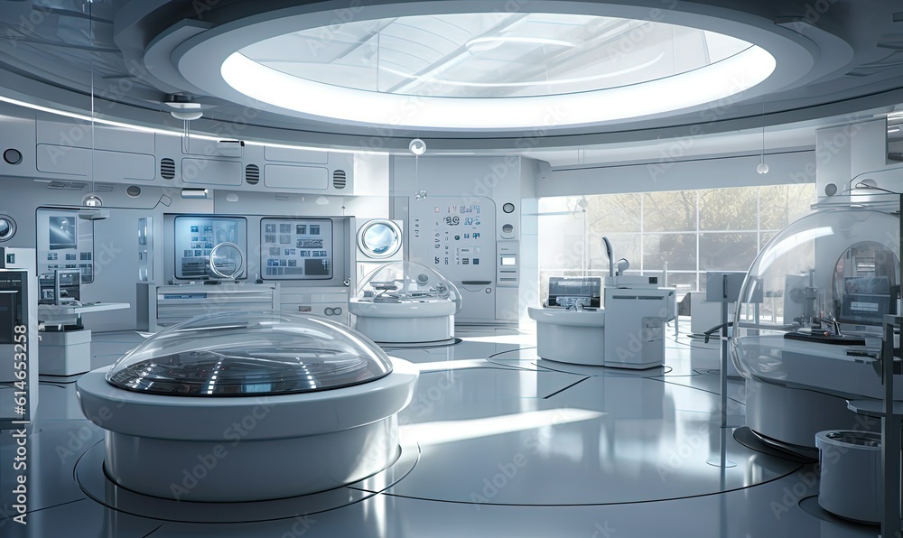 Advanced Medical Frontier: Step into a futuristic laboratory or medical ...