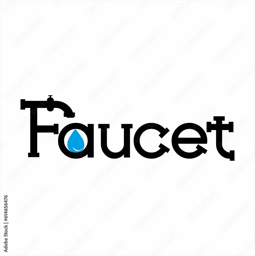 "Faucet" logo design. Types of logos and vector logos. Illustration of ...