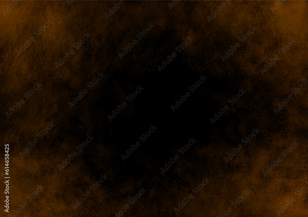 Orange and black gradient abstract background by using a paint brush to ...