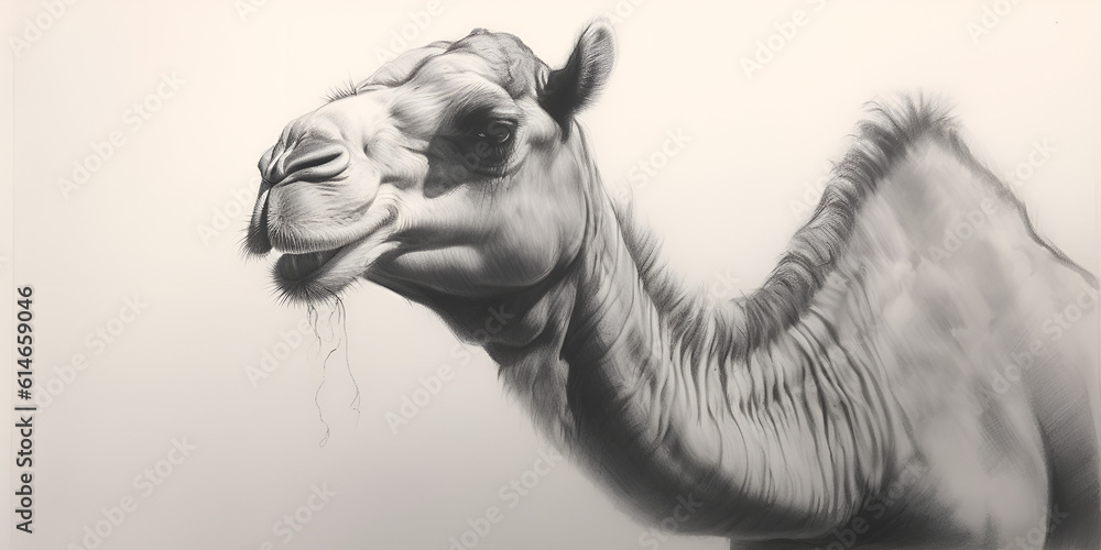 Animal Drawings for Eid ul Adha: Cute Camel Sketch Eid ul Adha Pencil ...