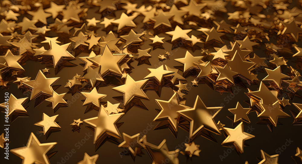 customers gold stars isolated on a golden background, in the style of ...