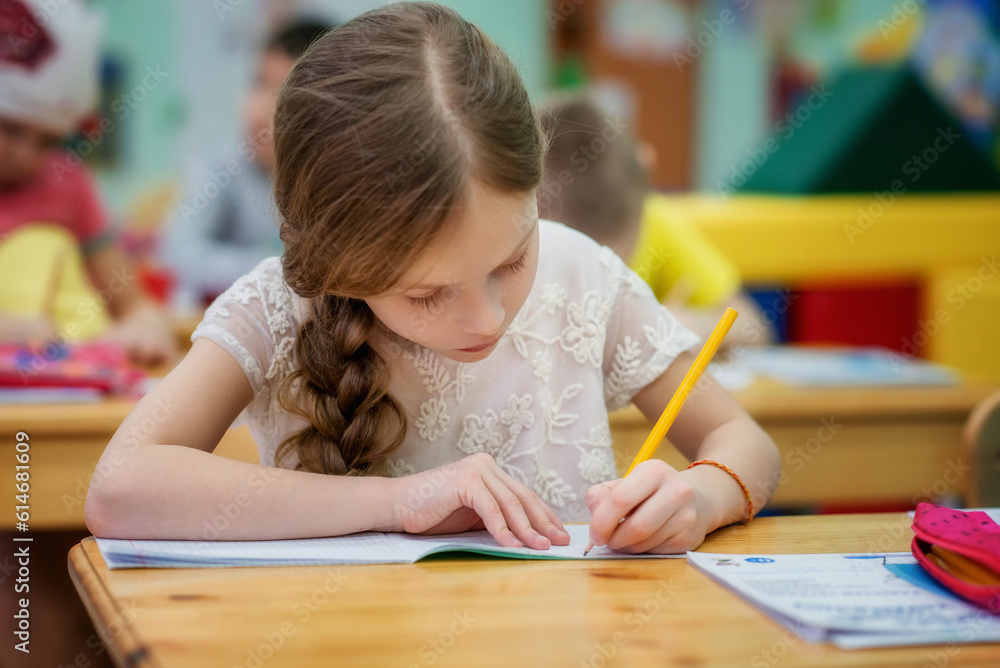 Kindergarten. Junior School. Little schoolchildren. Kindergarteners ...