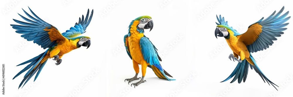 Animals wildlife zoo rainforest amazonas birds banner panorama long ...