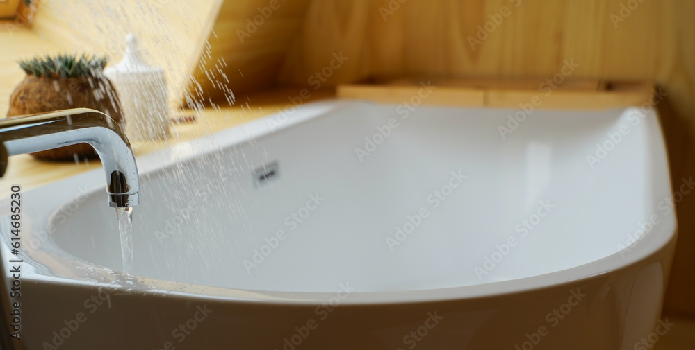 bathtub. detail. interior photo. the interior of a bathroom. Stock ...