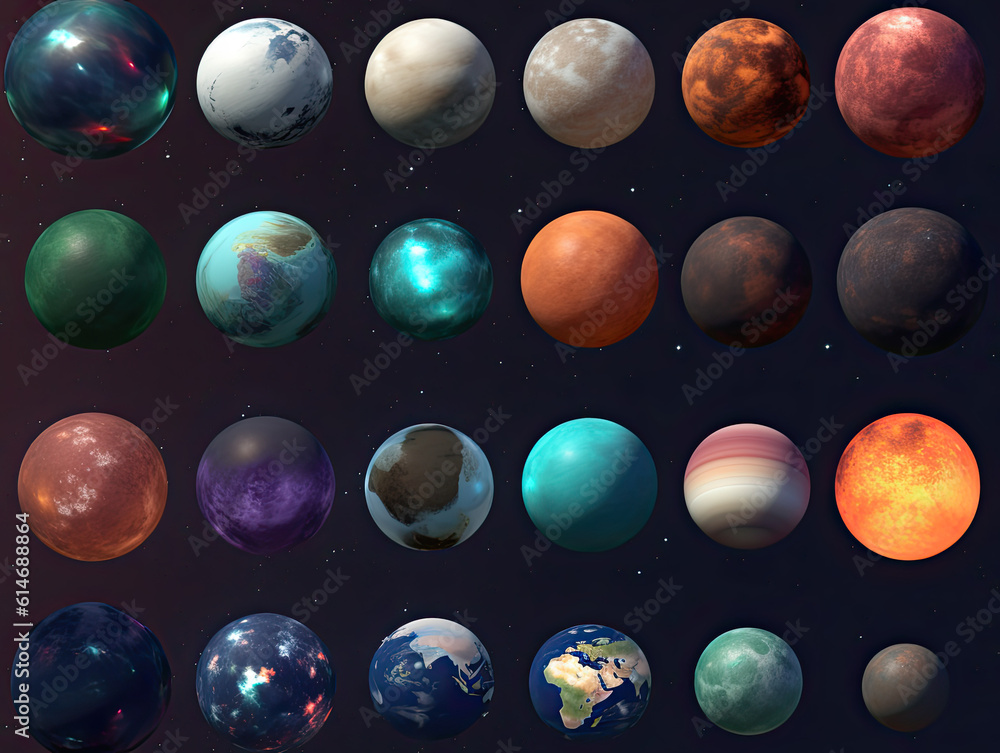 Exploring New Worlds: Stunning Illustrations of Exotic Planets for Generative AI Stock ...