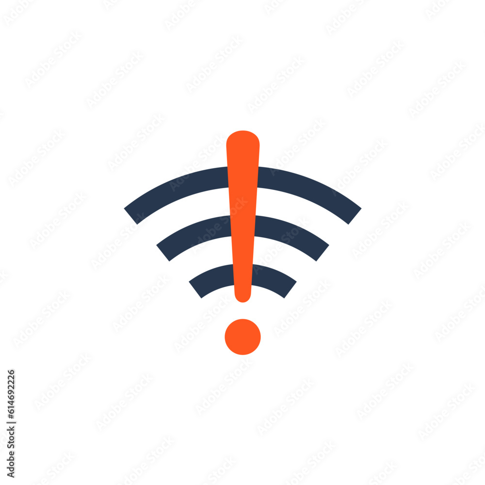 Wifi bad connection problem icon. Lost network wifi error internet ...