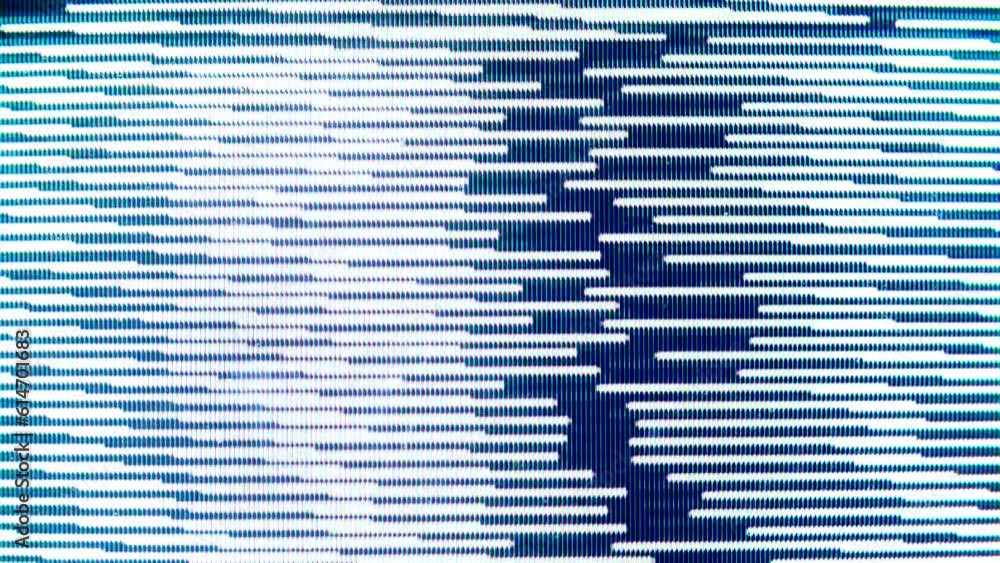 Flickering and distortion VHS effect. VHS art scan line on dark ...