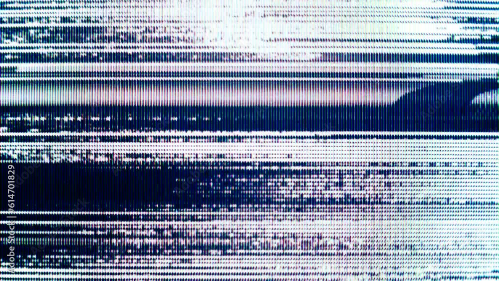 Tv static and distortion VHS effect. VHS art scan line background. TV ...