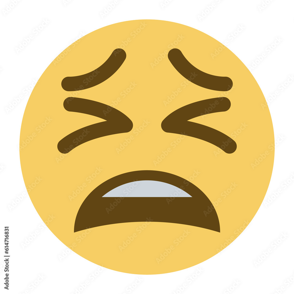 Top quality emoticon. Exhausted emoji. Tired emoticon, yellow face with ...