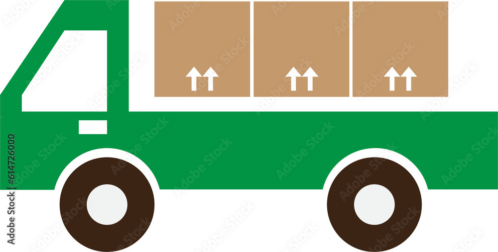 Iconic Parcel Delivery Truck PNG, Modern Package Delivery Truck Icon ...
