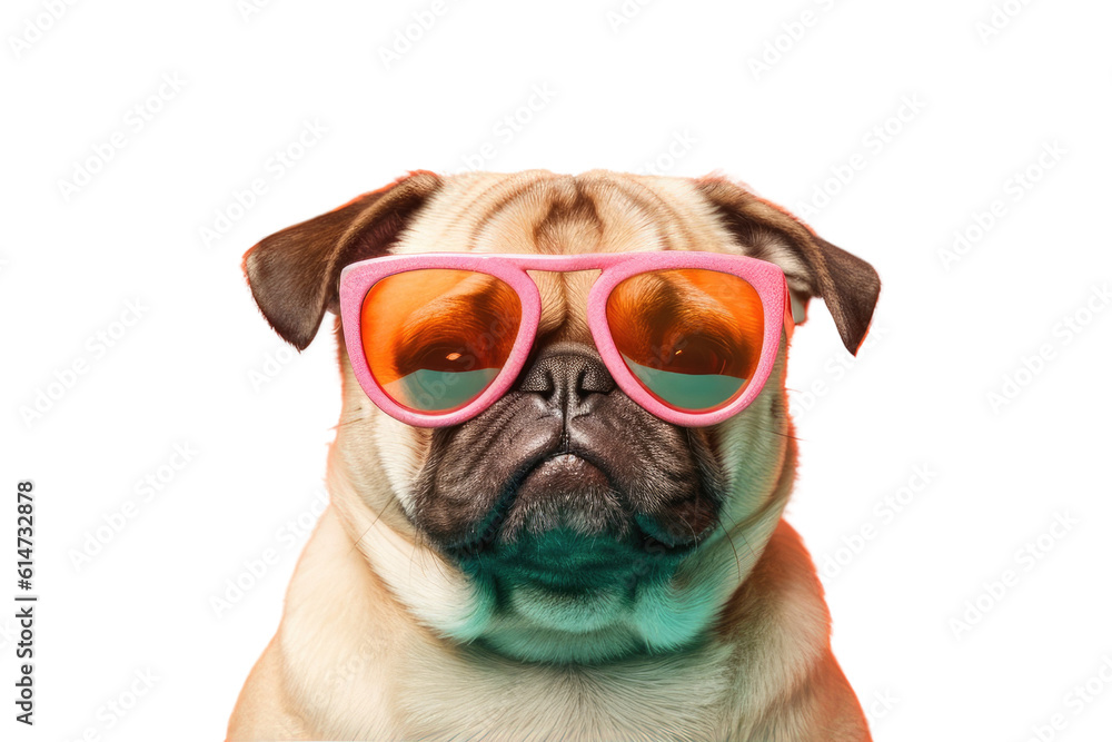 dog wearing cool glasses transparent background, PNG ,Generative AI ...