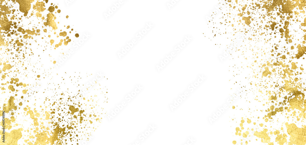 Gold sparkle luxury splatter border,Gold Foil Frame Gold brush stroke ...
