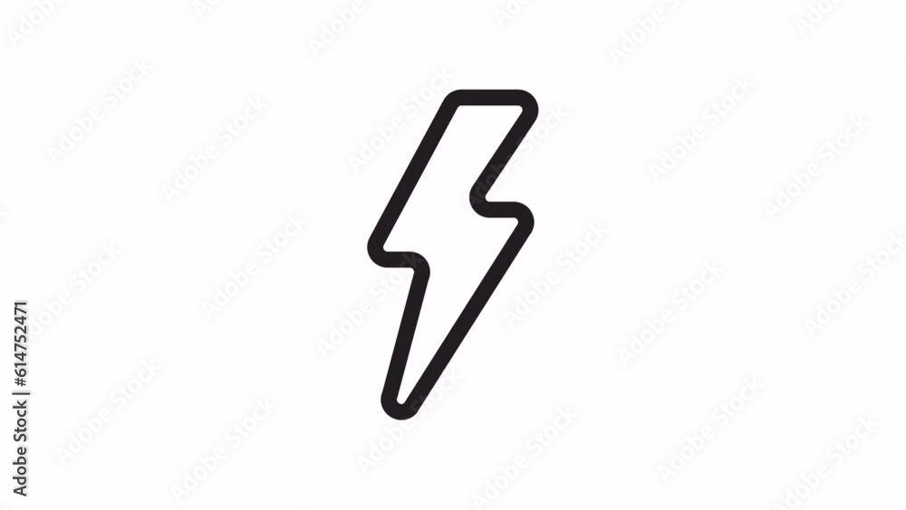 Lightning, Weather animated icon on transparent background. Stock Video ...