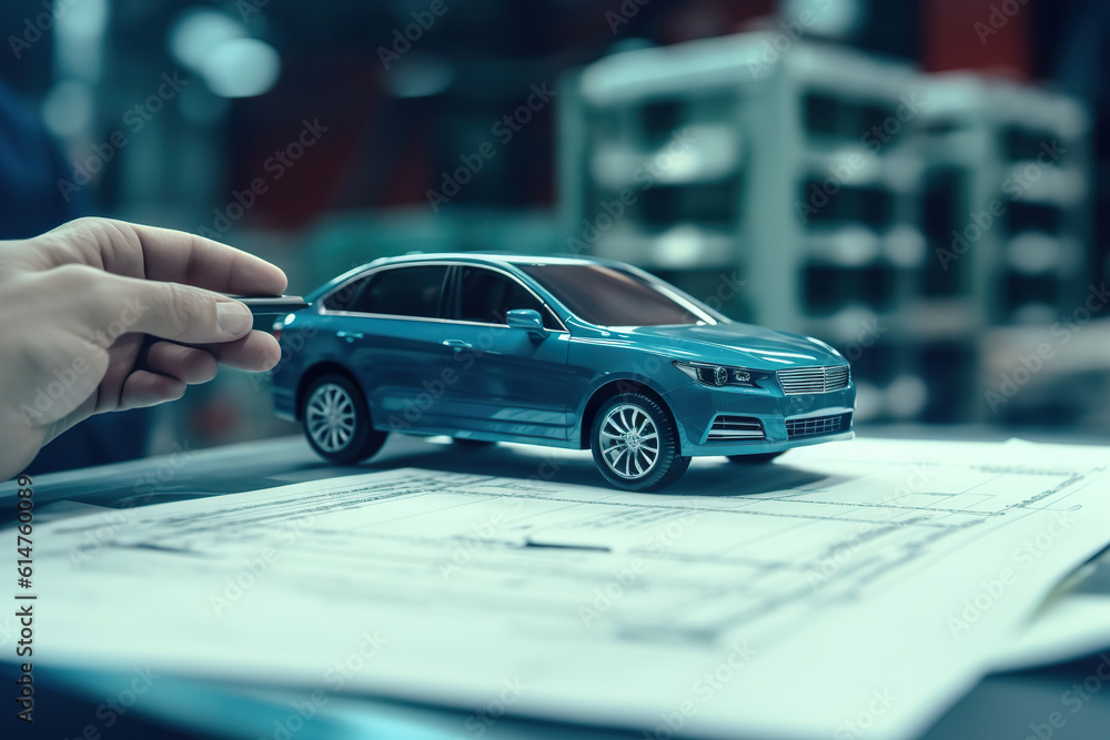 ภาพประกอบสต็อก Vehicle testing and construction concept in multiple ...