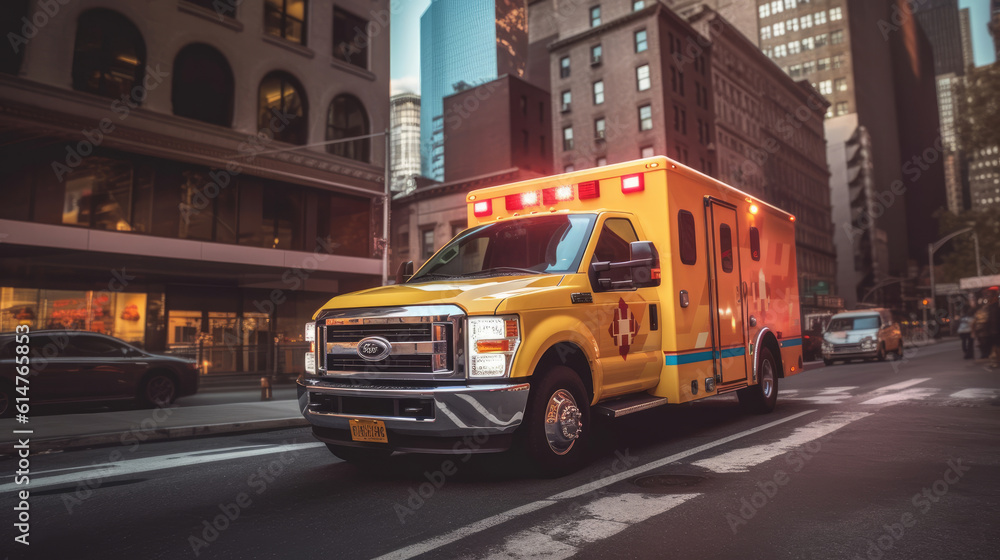 Ambulance rescue van on highway. Ambulance Vehicle Truck. Ambulance ...