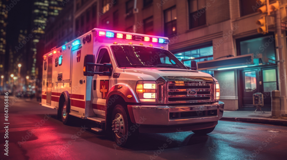 Ambulance rescue van on highway. Ambulance Vehicle Truck. Ambulance ...