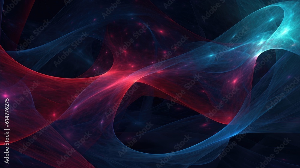 Plexus effect. The luminous dots are connected by lines Stock ...