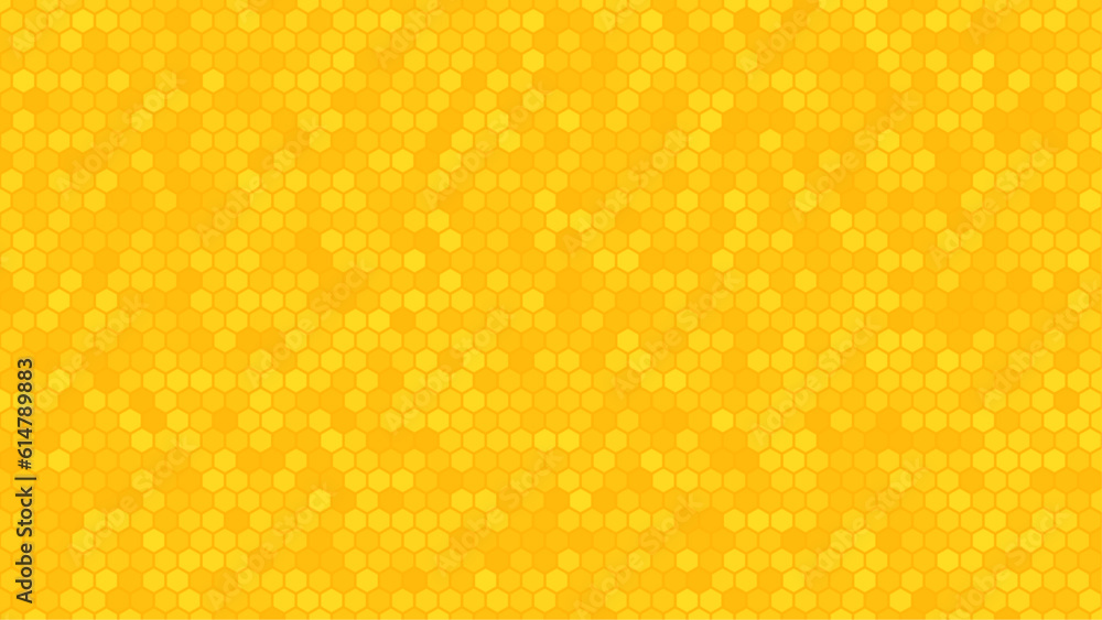 Hex texture. Yellow honeycomb geometric pattern, abstract chemistry ...