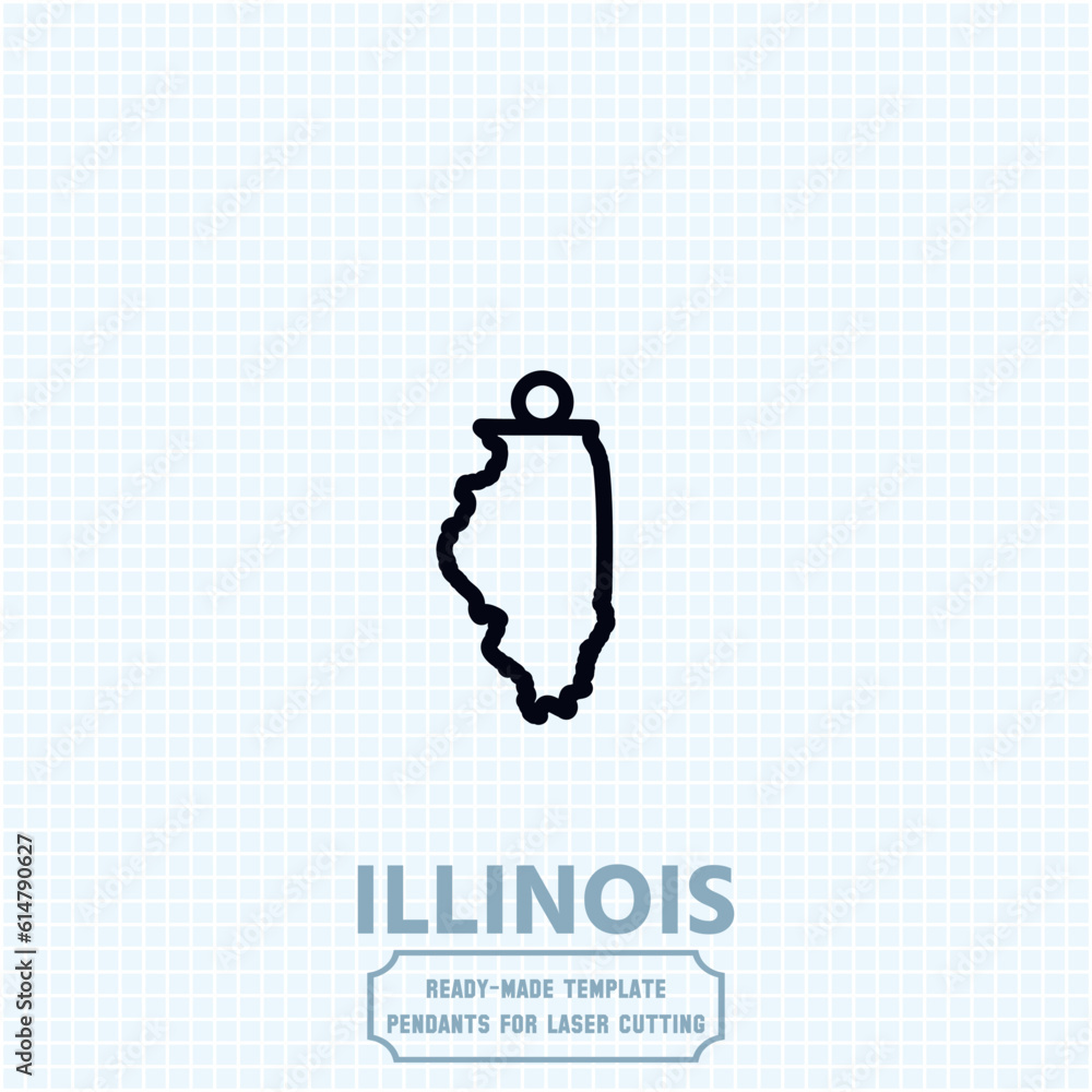 Elevate your style with our Illinois-inspired laser-cut pendant ...