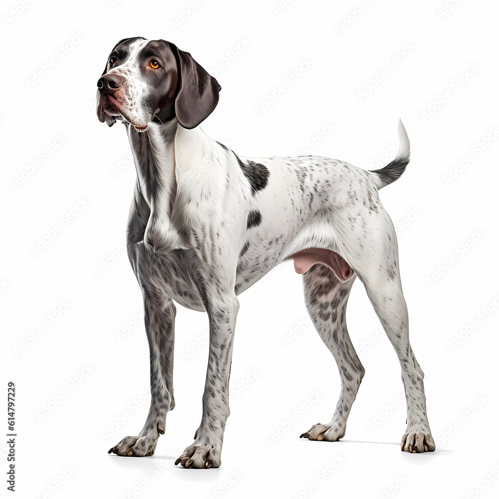 English Pointer , white background, Ai generated Stock Illustration ...