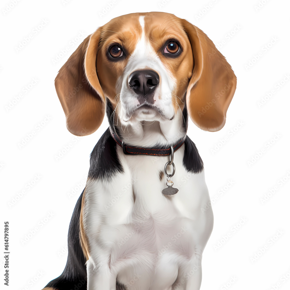 Beagle, white background, AI generated Stock Illustration | Adobe Stock